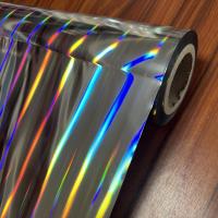 China Custom Sized Holographic Metalized Plastic Film 15-25 Micron for Boxes Cards Lamination for sale