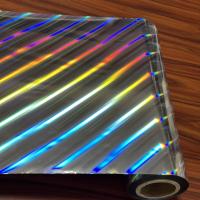 China Custom Sized Holographic Metalized Plastic Film 15-25 Micron for Boxes Cards Lamination for sale