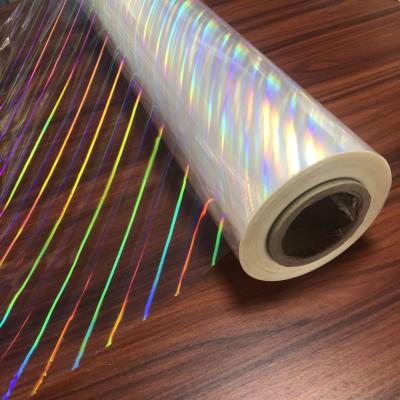 China Soft Transparent Holographic BOPP Lamination Film Moisture Proof for Cosmetic Packaging 60-100C for sale