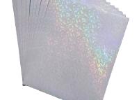 China A4 Self Adhesive Holographic Sticker Paper Waterproof Vinyl for Inkjet Printer 215 mm for sale