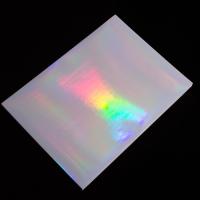 China Rainbow Holographic Sticker Cold Lamination Film A4 Waterproof Vinyl for DIY Crafts Photo Decoration for sale