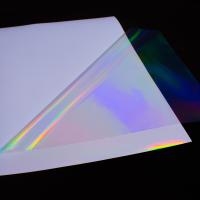 China Rainbow Holographic Sticker Cold Lamination Film A4 Waterproof Vinyl for DIY Crafts Photo Decoration for sale