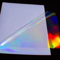 China Rainbow Holographic Sticker Cold Lamination Film A4 Waterproof Vinyl for DIY Crafts Photo Decoration for sale
