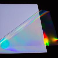 China Rainbow Holographic Sticker Cold Lamination Film A4 Waterproof Vinyl for DIY Crafts Photo Decoration for sale