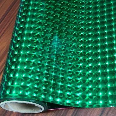 China PET Colorful Cat-Eye 3D Metallized Lens Film 35 Micron for Decoration Packaging for sale