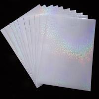 China Holographic Love Heart Transparent Vinyl Cold Lamination Film A4 Self-Adhesive Waterproof for DIY Stickers for sale