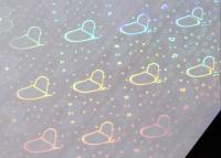 China Holographic Butterfly Pattern Transparent Vinyl Cold Lamination Film 215mm x 762mm Self-Adhesive Waterproof for sale