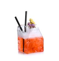 China 350ml Special Coffee Pot Milk Box Bottle Transparent For Bar Cocktail Glass Bottle for sale