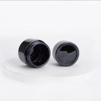 China 20g 30g 50g Black Eye Cream Jar With Lid Cosmetic Package Container Glass Cream Jar for sale