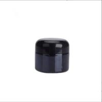 China 20g 30g 50g Black Eye Cream Jar With Lid Cosmetic Package Container Glass Cream Jar for sale