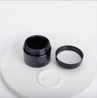 China 20g 30g 50g Black Eye Cream Jar With Lid Cosmetic Package Container Glass Cream Jar for sale