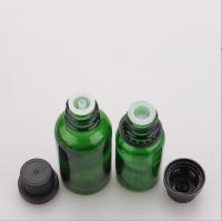 China Green Essential Oil Cosmetic Glass Bottle 5g 15g 20g 30g 100g With Tamper Proof Cap for sale