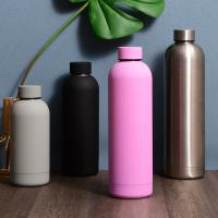 China Travel Stainless Steel Double Wall Insulated Vacuum Bottle With Cap Water Bottles for sale