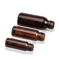 China Brown Amber Boston Oral Liquid Syrup Round Glass Bottle 20ml 100ml With Screw Cap for sale