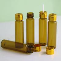 China 10ml Pharma Oral Liquid Custom Glass Amber Round Bottle With Aluminum Cap for sale