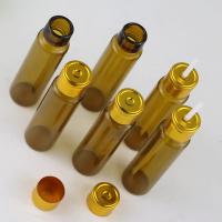 China 10ml Pharma Oral Liquid Custom Glass Amber Round Bottle With Aluminum Cap for sale