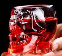China Wine Cocktail Skull Shaped Glass Cup Crystal Creative 80ml 150ml 350ml for sale