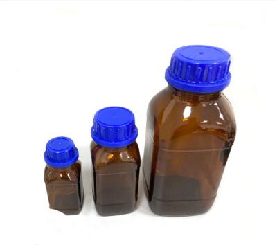 China Amber Brown Glass Reagent Bottle 100ML 250ML 500ML 1000ML With Graduation for sale