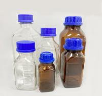 China Amber Brown Glass Reagent Bottle 100ML 250ML 500ML 1000ML With Graduation for sale