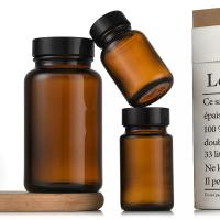 China 300ml Vitamin 150ml Amber Round Glass Bottle 250ml For Tablet Pill Capsule for sale