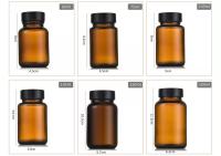 China 300ml Vitamin 150ml Amber Round Glass Bottle 250ml For Tablet Pill Capsule for sale