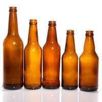 China Custom Label Beer Bottle Amber Clear Green Glass Bottle Beer Container for sale