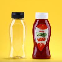 China PETG Clear Ketchup Plastic Seasoning Bottles ODM 450ml for sale