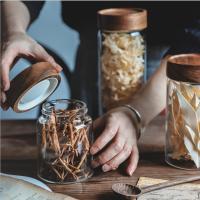 China Empty Dustproof Transparent Glass Jars With Lids Eco Friendly 580ml 500pcs for sale