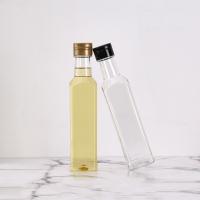 China Olive Oil Vinegar Plastic Bottle With Screw Cap Square 8.8oz for sale
