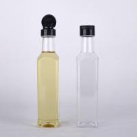 China Olive Oil Vinegar Plastic Bottle With Screw Cap Square 8.8oz for sale
