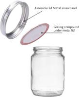 China Dia 3.38in Reusable Mason Glass Mason Jar Lids Aluminum Cylinder Containers 86mm for sale