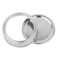 China Dia 3.38in Reusable Mason Glass Mason Jar Lids Aluminum Cylinder Containers 86mm for sale
