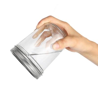 China 10oz Leak Proof Glass Storage Bottles Yogurt 4 Oz Quilted Mason Jars Bulk for sale