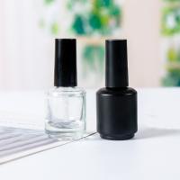 China 10ml Black Nail Polish Bottle Gel 7.6*3,2cm With Screw Cap for sale