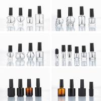 China 10ml Black Nail Polish Bottle Gel 7.6*3,2cm With Screw Cap for sale