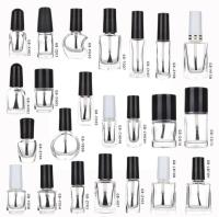 China Glass 15ml Empty Nail Polish Bottles H2.6in for sale