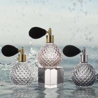 China 100ml Glass Cosmetic Containers Design Airbag Glass Perfume Spray Bottle for sale
