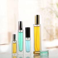 China Spray Empty Square Glass Perfume Bottle Thickened 10*2.25cm SGS for sale
