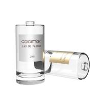 China 50mm Dia 3.5oz Crystal Glass Perfume Bottles SGS Round Custom LOGO for sale