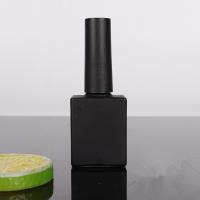 China UV gel glass bottle manufacturers nail polish oil Glass Cosmetic bottle with brush for sale
