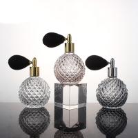 China Glass Cosmetic Containers 100ml Vintage Style Air Bag Refillable Fine Spray Perfume Bottle for sale