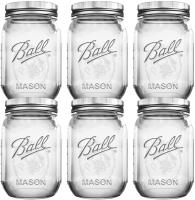 China Thickened 16 Oz Wide Mouth Canning Jars Multicolour Heat Insulated for sale