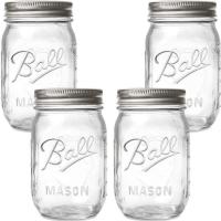 China Thickened 16 Oz Wide Mouth Canning Jars Multicolour Heat Insulated for sale