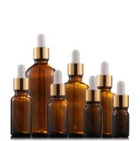 China Graduated Scale Amber Glass Cosmetic Containers 0.7oz 30ml Dropper Bottles With Pipette for sale