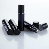 China 1/ 3oz 10ml Essential Oil Empty Glass Rollerball Bottles Black Coating for sale
