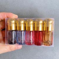 China Clear Roller Glass Cosmetic Containers 6ml 3ml Octagonal Glass Bottle for sale