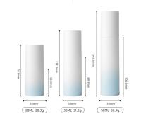 China Frosted Airless Lotion Spray Plastic Cosmetic Containers Gradient 50g 3.3*14.5cm for sale