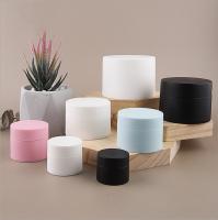 China PP Cream Plastic Cosmetic Containers 4 Oz Double Wall Jars 7.4*5.1cm for sale
