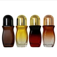 China H6.85in D2.68in Glass Cosmetic Containers Round Octagonal Perfume Roller Bottles for sale