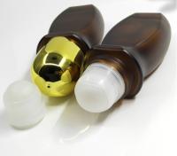 China H6.85in D2.68in Glass Cosmetic Containers Round Octagonal Perfume Roller Bottles for sale